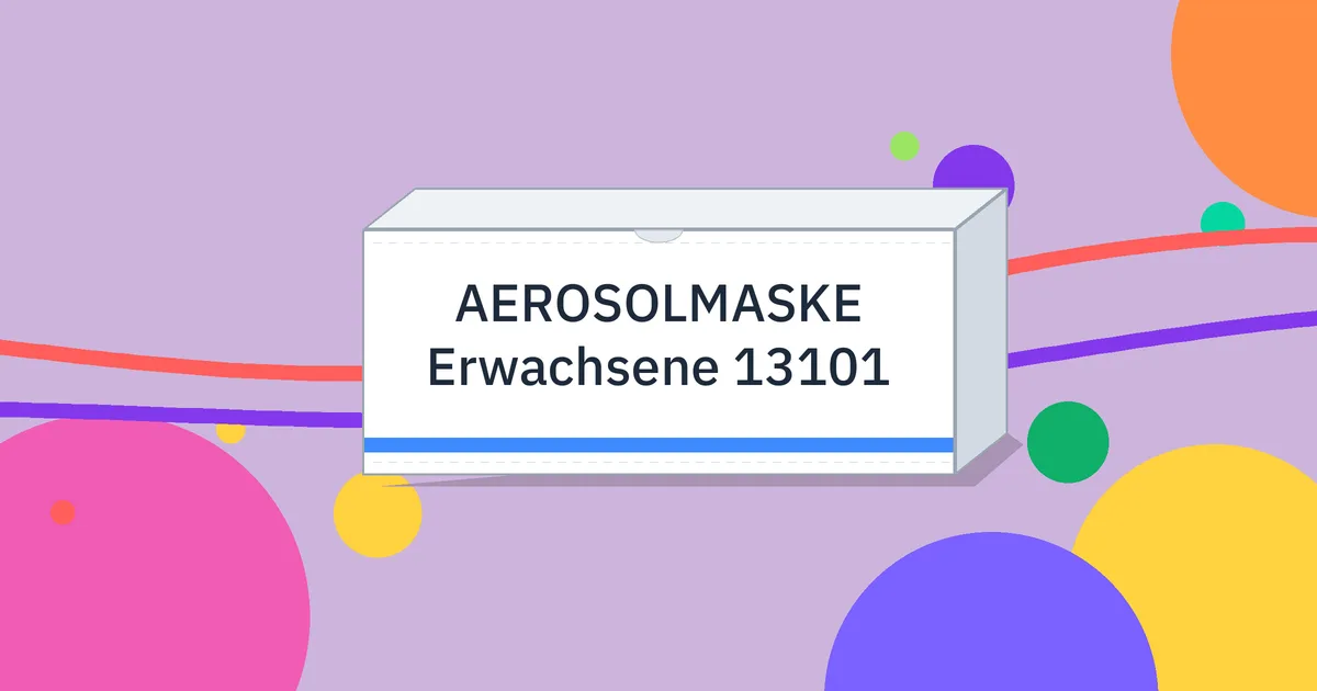 Symbolbild: Packung mit der Aufschrift AEROSOLMASKE Erwachsene 13101 (PZN 15738993) – Verfügbarkeit und Bezug in Apotheken in Frankfurt am Main
