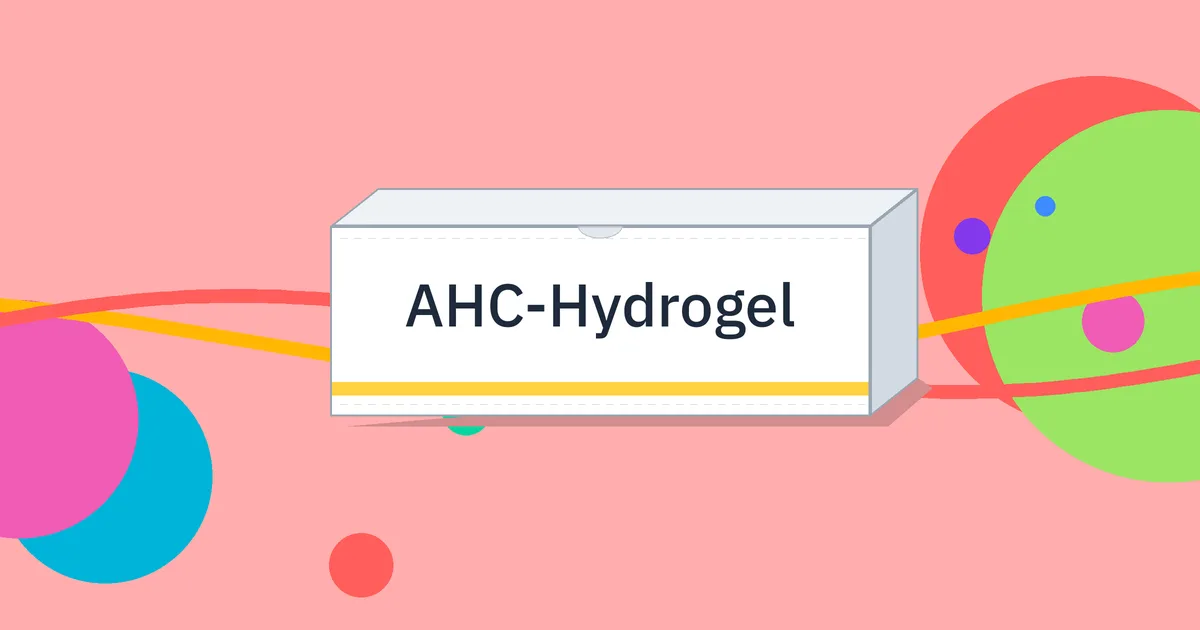 Symbolbild: Packung mit der Aufschrift AHC-Hydrogel (PZN 14033842) – Verfügbarkeit und Bezug in Apotheken in Frankfurt am Main