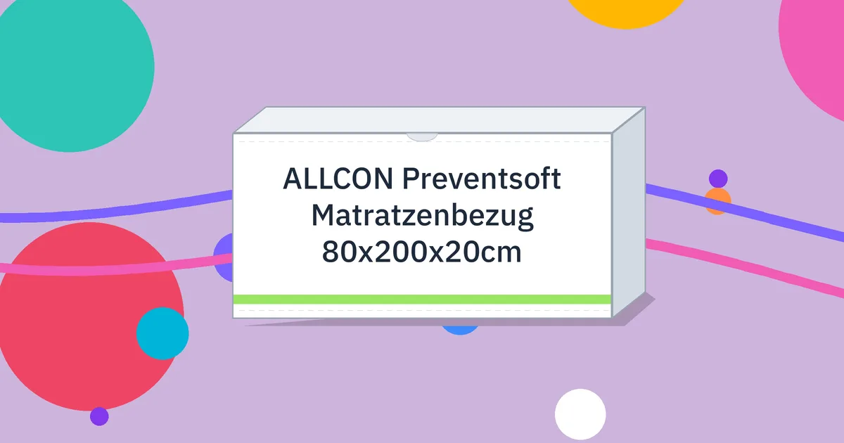 Symbolbild: Packung mit der Aufschrift ALLCON Preventsoft Matratzenbezug 80x200x20cm (PZN 02849797) – Verfügbarkeit und Bezug in Apotheken in Frankfurt am Main