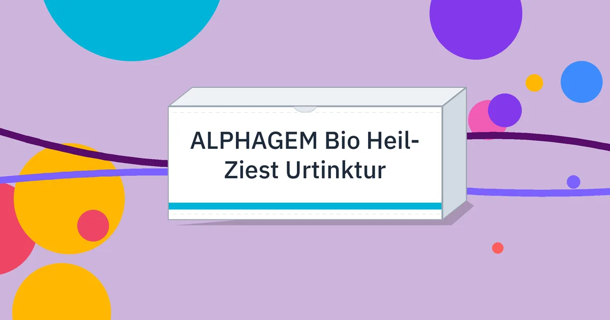Symbolbild: Packung mit der Aufschrift ALPHAGEM Bio Heil-Ziest Urtinktur (PZN 20298237) – Verfügbarkeit und Bezug in Apotheken in Frankfurt am Main