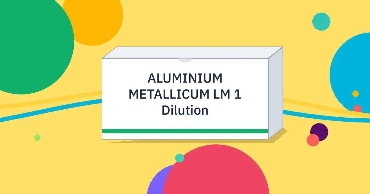 Symbolbild: Packung mit der Aufschrift ALUMINIUM METALLICUM LM 1 Dilution (PZN 12759227) – Verfügbarkeit und Bezug in Apotheken in Frankfurt am Main