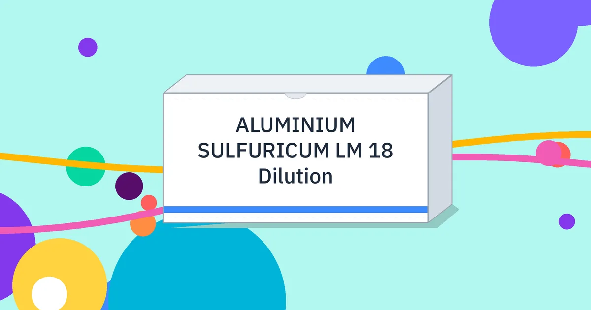 Symbolbild: Packung mit der Aufschrift ALUMINIUM SULFURICUM LM 18 Dilution (PZN 13317684) – Verfügbarkeit und Bezug in Apotheken in Frankfurt am Main