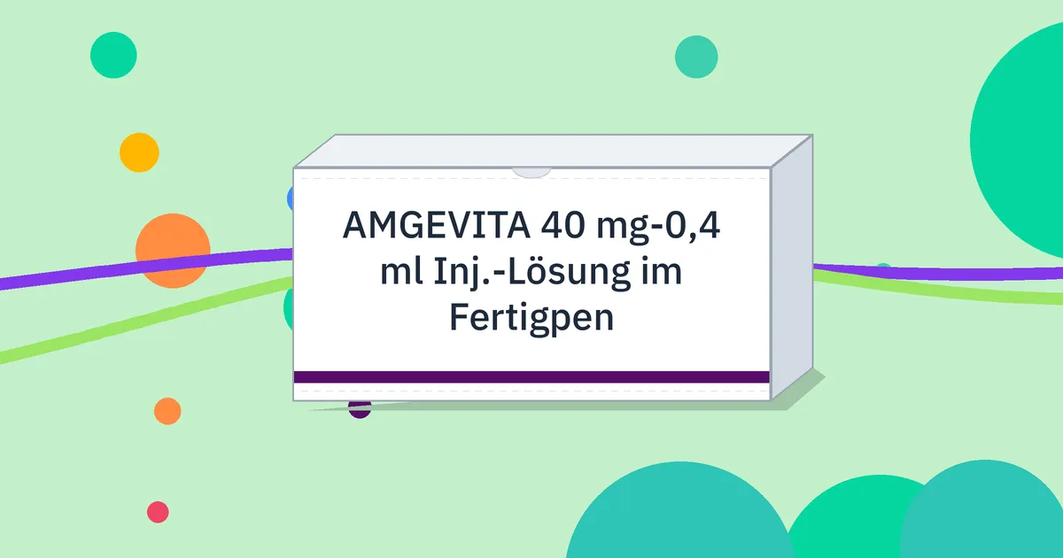 Symbolbild: Packung mit der Aufschrift AMGEVITA 40 mg-0,4 ml Inj.-Lösung im Fertigpen (PZN 18881900) – Verfügbarkeit und Bezug in Apotheken in Frankfurt am Main