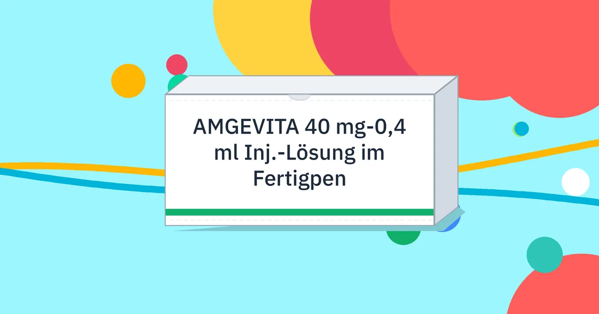 Symbolbild: Packung mit der Aufschrift AMGEVITA 40 mg-0,4 ml Inj.-Lösung im Fertigpen (PZN 19828167) – Verfügbarkeit und Bezug in Apotheken in Frankfurt am Main