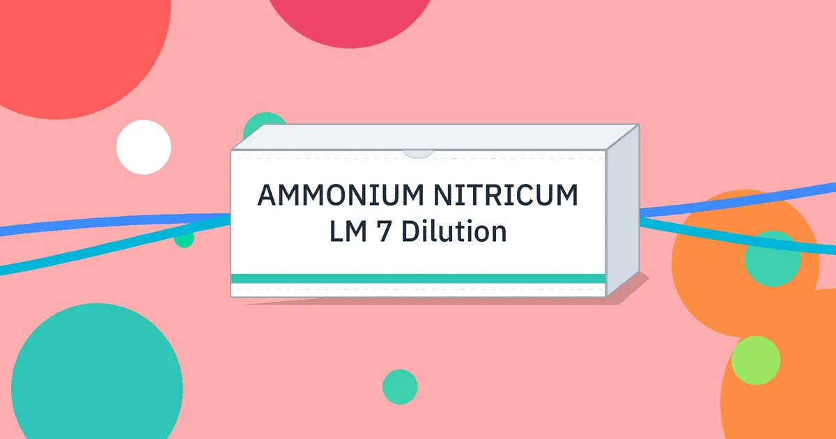 Symbolbild: Packung mit der Aufschrift AMMONIUM NITRICUM LM 7 Dilution (PZN 13321740) – Verfügbarkeit und Bezug in Apotheken in Frankfurt am Main