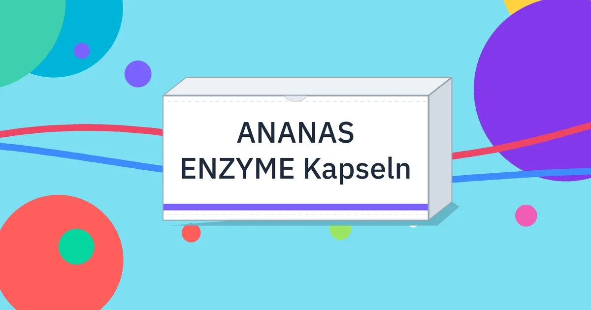 Symbolbild: Packung mit der Aufschrift ANANAS ENZYME Kapseln (PZN 00587614) – Verfügbarkeit und Bezug in Apotheken in Frankfurt am Main