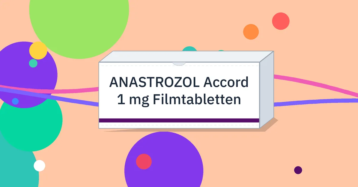 Symbolbild: Packung mit der Aufschrift ANASTROZOL Accord 1 mg Filmtabletten (PZN 15205044) – Verfügbarkeit und Bezug in Apotheken in Frankfurt am Main
