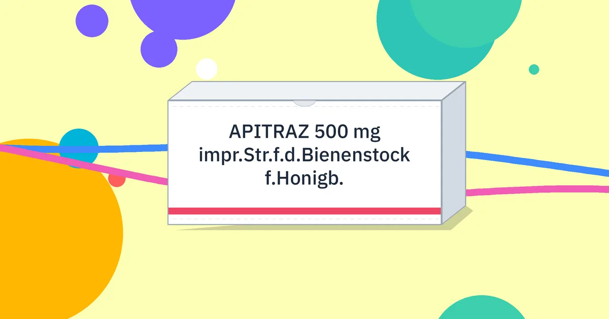 Symbolbild: Packung mit der Aufschrift APITRAZ 500 mg impr.Str.f.d.Bienenstock f.Honigb. (PZN 20920820) – Verfügbarkeit und Bezug in Apotheken in Frankfurt am Main