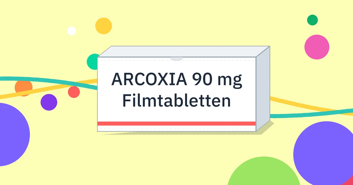Symbolbild: Packung mit der Aufschrift ARCOXIA 90 mg Filmtabletten (PZN 17447923) – Verfügbarkeit und Bezug in Apotheken in Frankfurt am Main