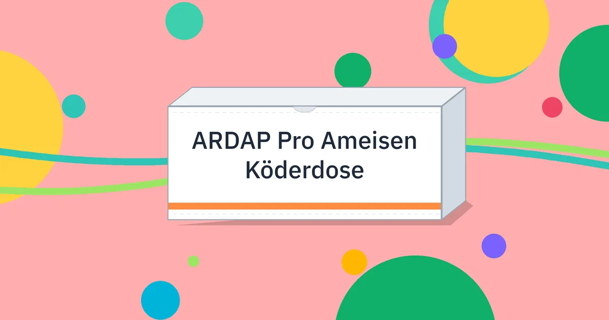 Symbolbild: Packung mit der Aufschrift ARDAP Pro Ameisen Köderdose (PZN 19476165) – Verfügbarkeit und Bezug in Apotheken in Frankfurt am Main