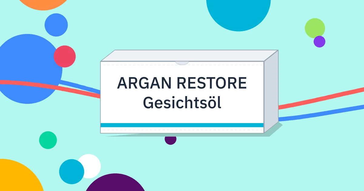 Symbolbild: Packung mit der Aufschrift ARGAN RESTORE Gesichtsöl (PZN 17585542) – Verfügbarkeit und Bezug in Apotheken in Frankfurt am Main