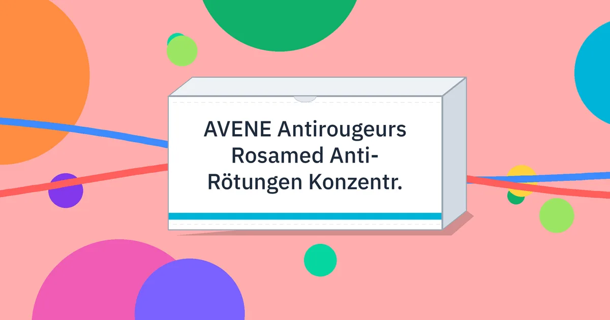 Symbolbild: Packung mit der Aufschrift AVENE Antirougeurs Rosamed Anti-Rötungen Konzentr. (PZN 18218171) – Verfügbarkeit und Bezug in Apotheken in Frankfurt am Main