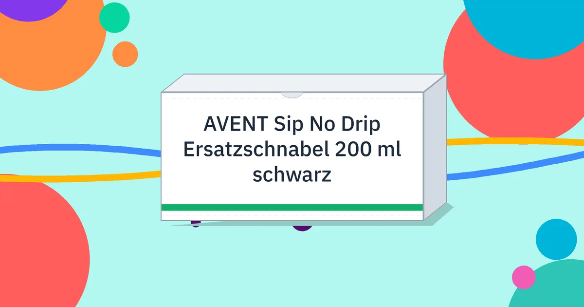 Symbolbild: Packung mit der Aufschrift AVENT Sip No Drip Ersatzschnabel 200 ml schwarz (PZN 10201314) – Verfügbarkeit und Bezug in Apotheken in Frankfurt am Main