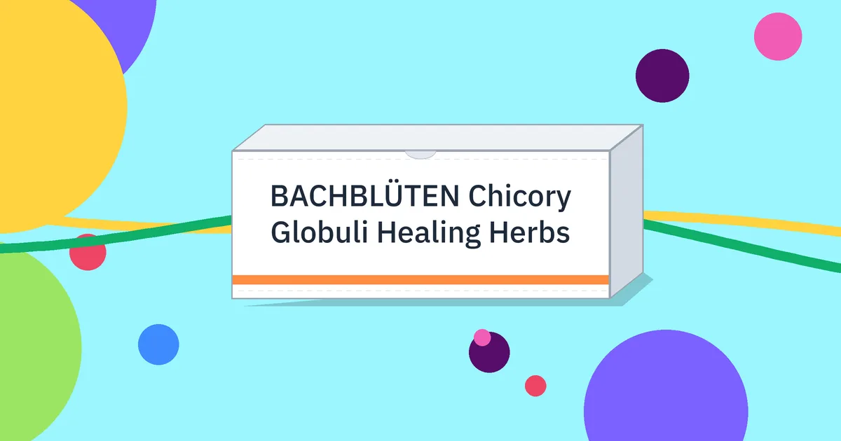 Symbolbild: Packung mit der Aufschrift BACHBLÜTEN Chicory Globuli Healing Herbs (PZN 07365762) – Verfügbarkeit und Bezug in Apotheken in Frankfurt am Main