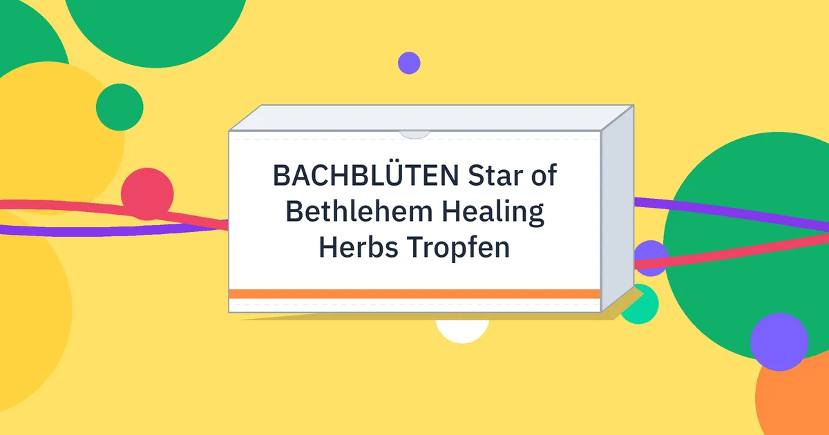 Symbolbild: Packung mit der Aufschrift BACHBLÜTEN Star of Bethlehem Healing Herbs Tropfen (PZN 07364030) – Verfügbarkeit und Bezug in Apotheken in Frankfurt am Main
