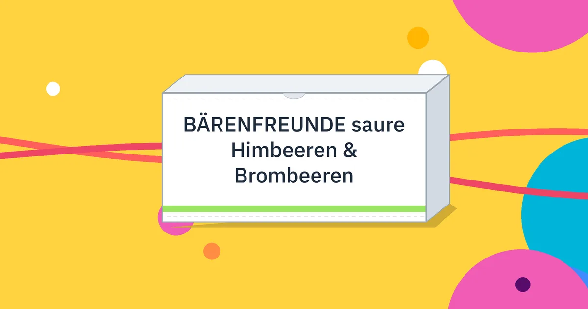 Symbolbild: Packung mit der Aufschrift BÄRENFREUNDE saure Himbeeren & Brombeeren (PZN 14296234) – Verfügbarkeit und Bezug in Apotheken in Frankfurt am Main