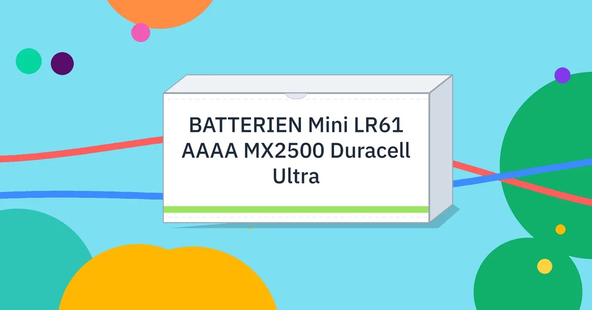 Symbolbild: Packung mit der Aufschrift BATTERIEN Mini LR61 AAAA MX2500 Duracell Ultra (PZN 08411814) – Verfügbarkeit und Bezug in Apotheken in Frankfurt am Main