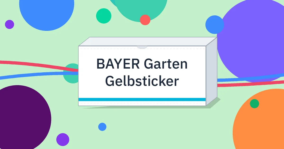 Symbolbild: Packung mit der Aufschrift BAYER Garten Gelbsticker (PZN 04884421) – Verfügbarkeit und Bezug in Apotheken in Frankfurt am Main