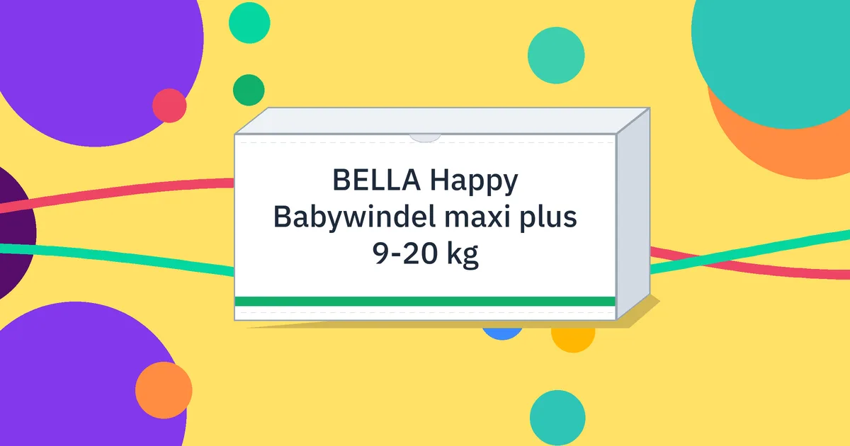 Symbolbild: Packung mit der Aufschrift BELLA Happy Babywindel maxi plus 9-20 kg (PZN 15591024) – Verfügbarkeit und Bezug in Apotheken in Frankfurt am Main