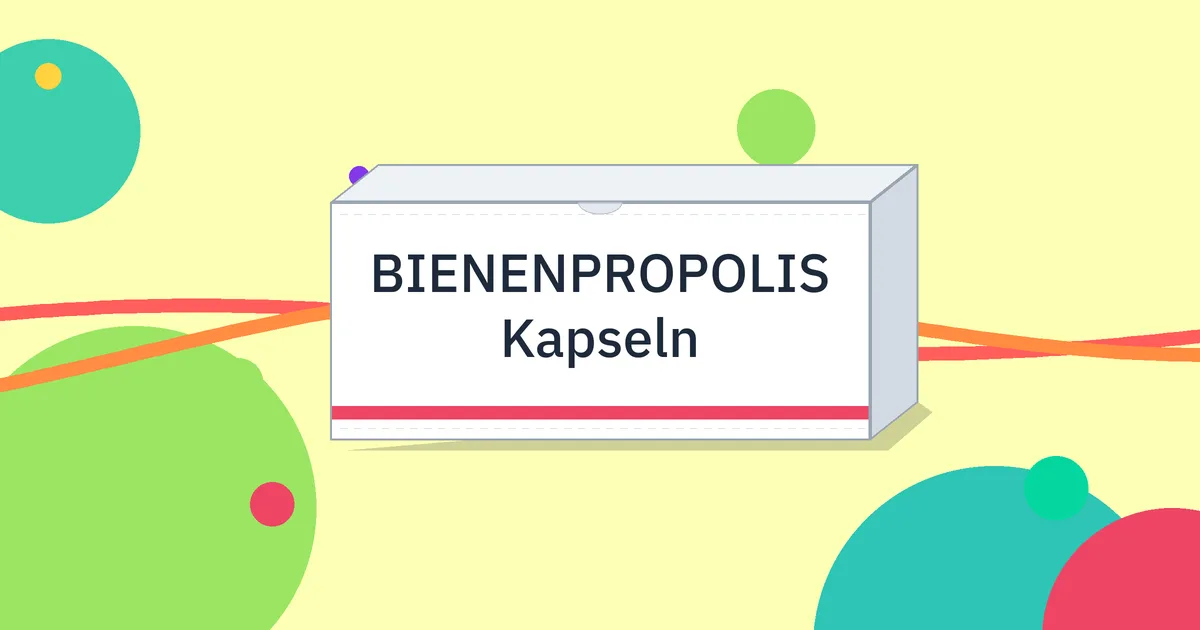 Symbolbild: Packung mit der Aufschrift BIENENPROPOLIS Kapseln (PZN 16762203) – Verfügbarkeit und Bezug in Apotheken in Frankfurt am Main