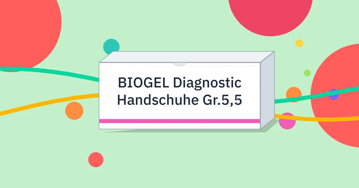 Symbolbild: Packung mit der Aufschrift BIOGEL Diagnostic Handschuhe Gr.5,5 (PZN 04701627) – Verfügbarkeit und Bezug in Apotheken in Frankfurt am Main