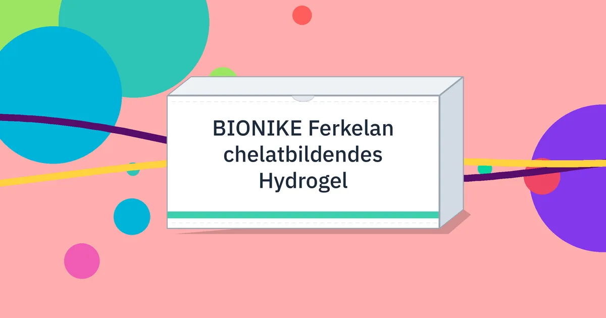 Symbolbild: Packung mit der Aufschrift BIONIKE Ferkelan chelatbildendes Hydrogel (PZN 12575757) – Verfügbarkeit und Bezug in Apotheken in Frankfurt am Main