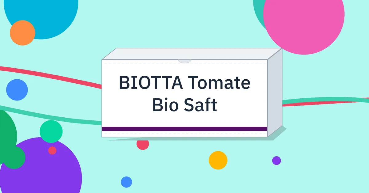 Symbolbild: Packung mit der Aufschrift BIOTTA Tomate Bio Saft (PZN 15740033) – Verfügbarkeit und Bezug in Apotheken in Frankfurt am Main