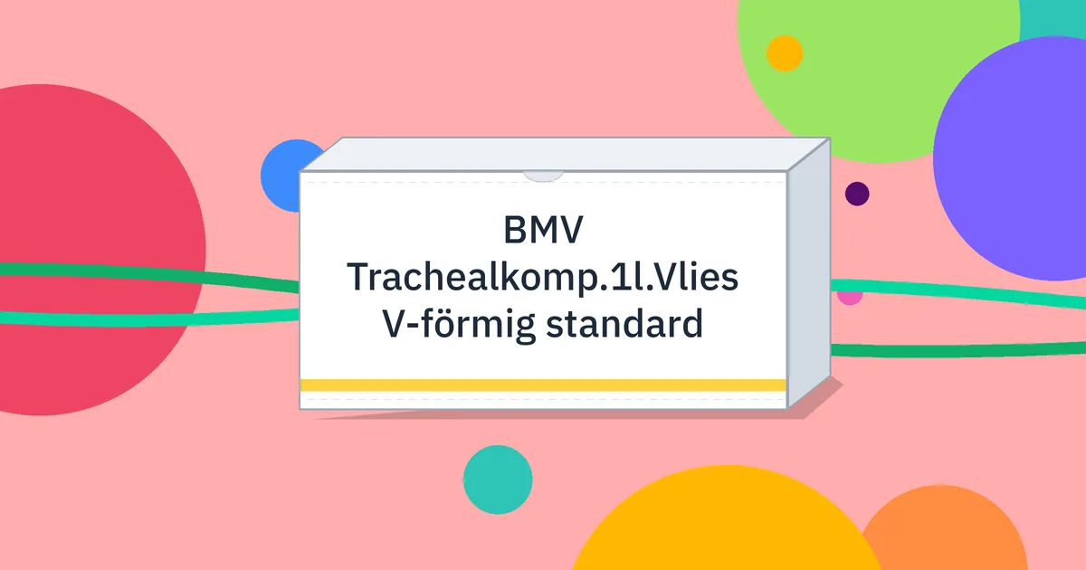 Symbolbild: Packung mit der Aufschrift BMV Trachealkomp.1l.Vlies V-förmig standard (PZN 16570248) – Verfügbarkeit und Bezug in Apotheken in Frankfurt am Main
