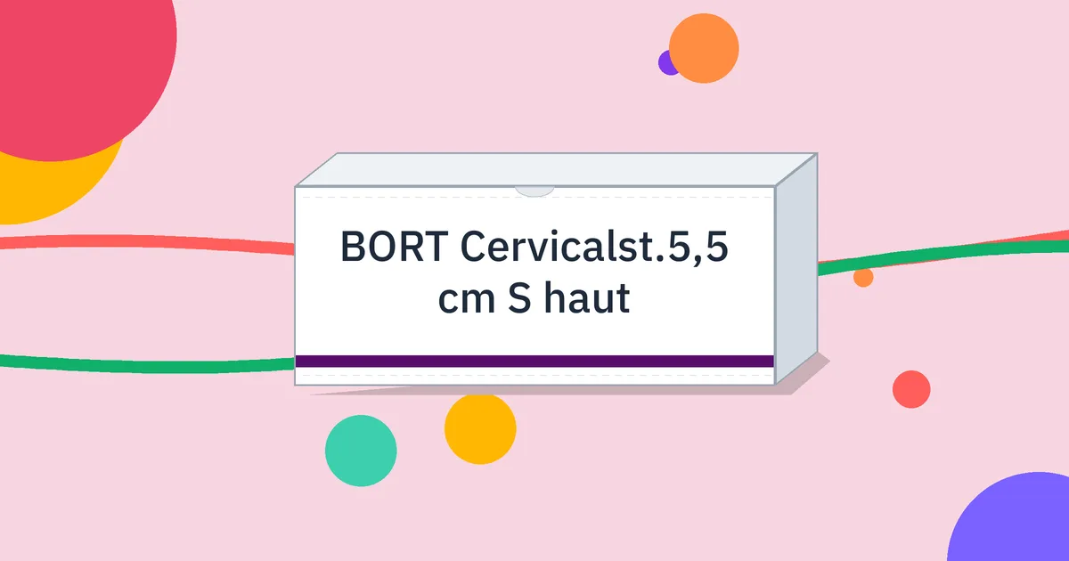 Symbolbild: Packung mit der Aufschrift BORT Cervicalst.5,5 cm S haut (PZN 10206949) – Verfügbarkeit und Bezug in Apotheken in Frankfurt am Main