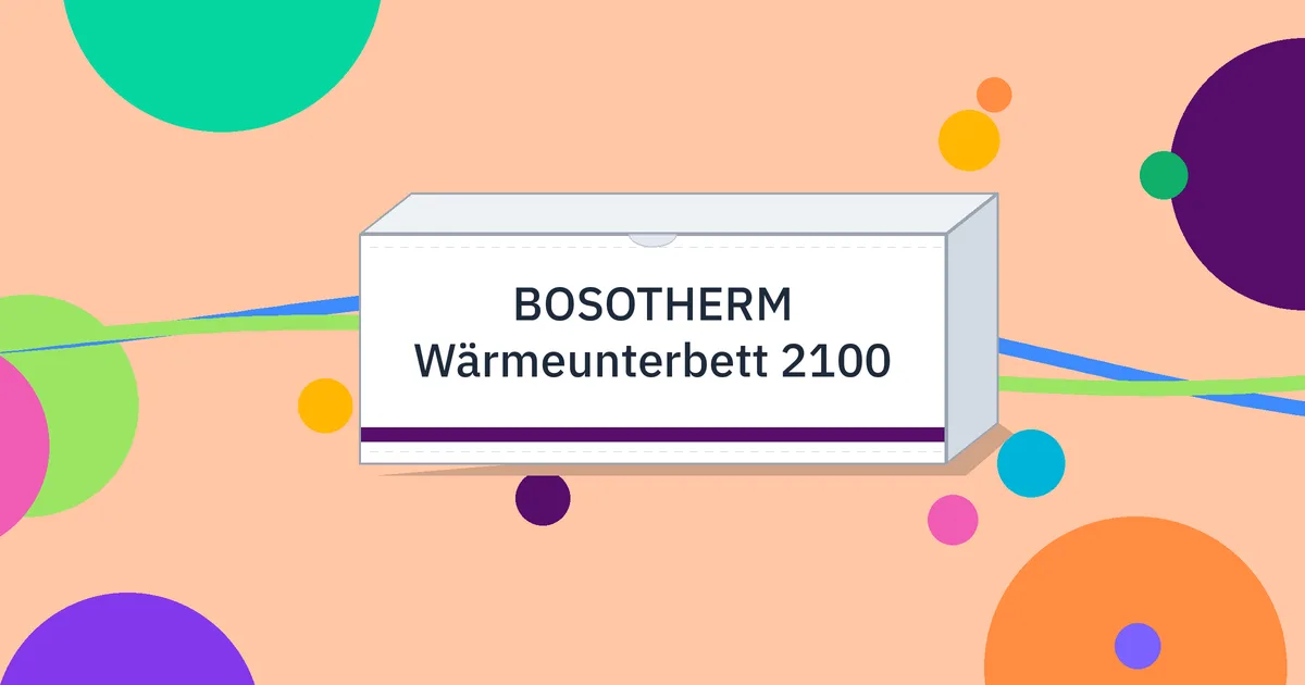 Symbolbild: Packung mit der Aufschrift BOSOTHERM Wärmeunterbett 2100 (PZN 01797265) – Verfügbarkeit und Bezug in Apotheken in Frankfurt am Main