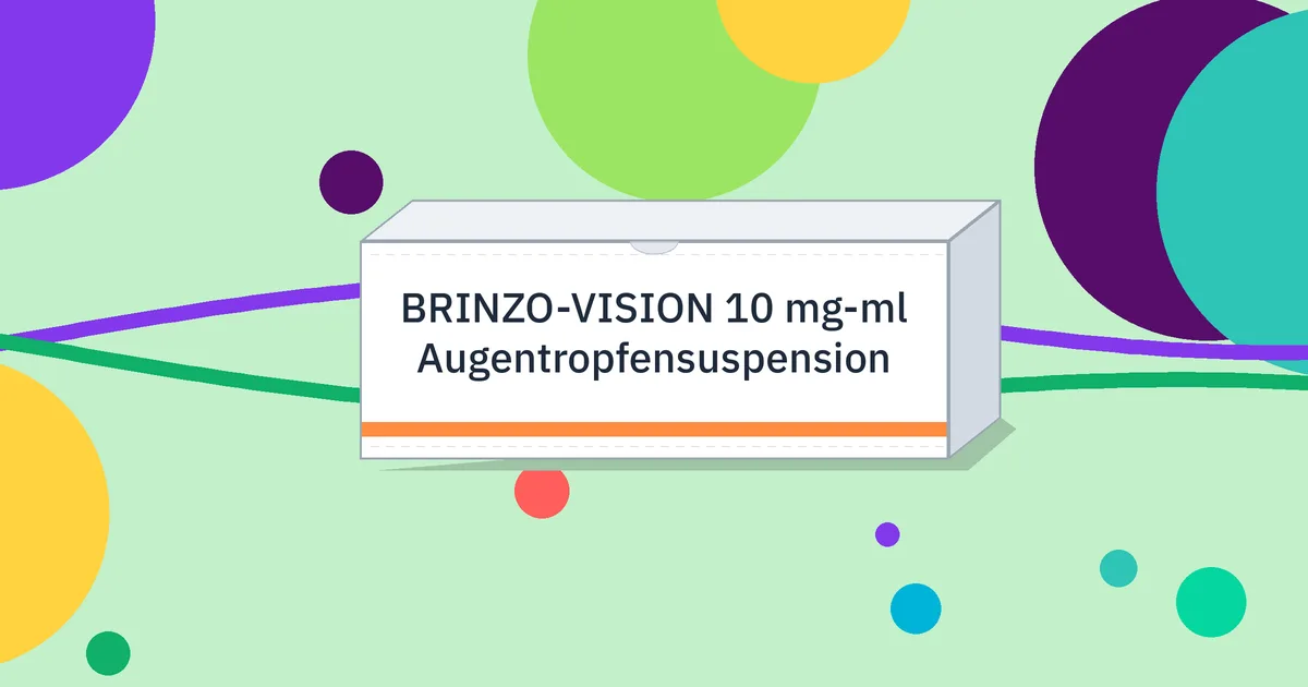 Symbolbild: Packung mit der Aufschrift BRINZO-VISION 10 mg-ml Augentropfensuspension (PZN 10643791) – Verfügbarkeit und Bezug in Apotheken in Frankfurt am Main