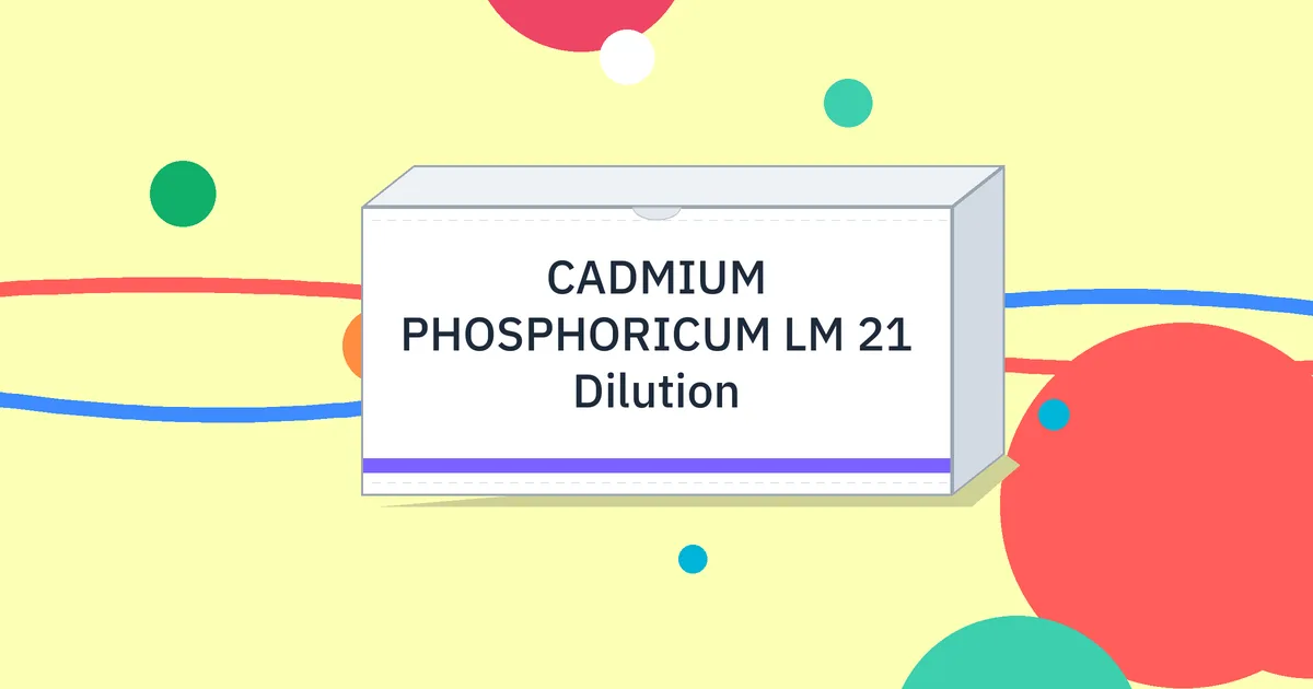 Symbolbild: Packung mit der Aufschrift CADMIUM PHOSPHORICUM LM 21 Dilution (PZN 13402243) – Verfügbarkeit und Bezug in Apotheken in Frankfurt am Main