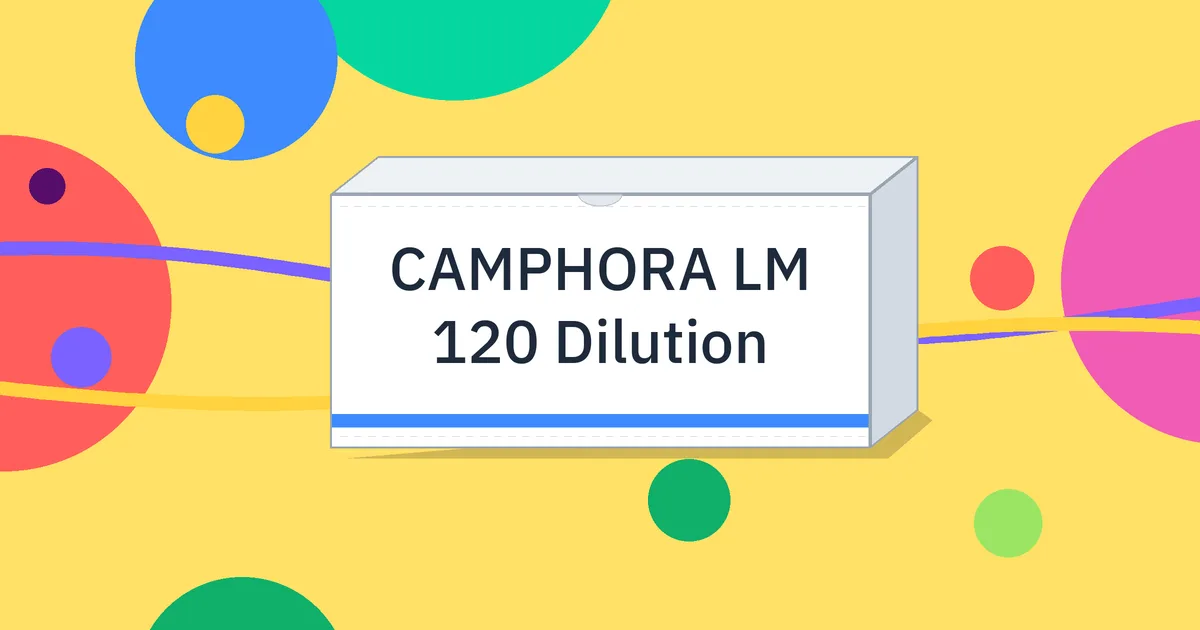 Symbolbild: Packung mit der Aufschrift CAMPHORA LM 120 Dilution (PZN 12808061) – Verfügbarkeit und Bezug in Apotheken in Frankfurt am Main