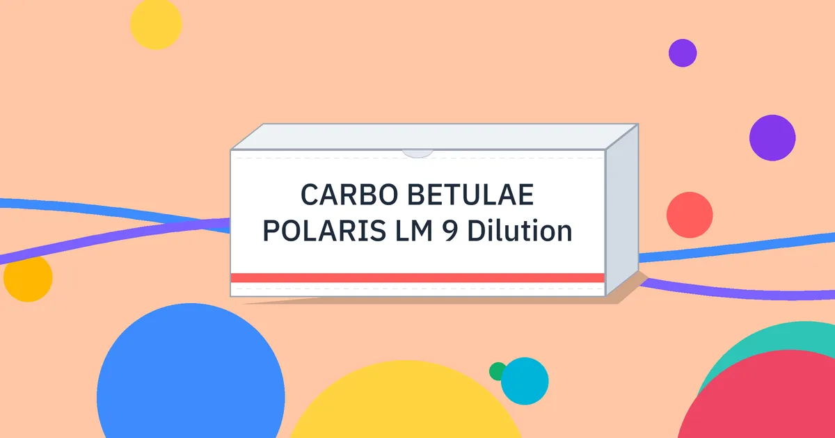 Symbolbild: Packung mit der Aufschrift CARBO BETULAE POLARIS LM 9 Dilution (PZN 13764176) – Verfügbarkeit und Bezug in Apotheken in Frankfurt am Main