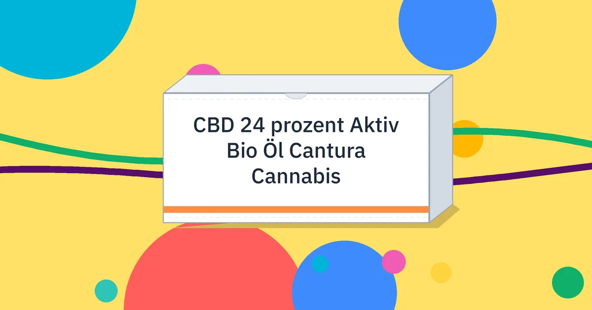 Symbolbild: Packung mit der Aufschrift CBD 24 prozent Aktiv Bio Öl Cantura Cannabis (PZN 19367772) – Verfügbarkeit und Bezug in Apotheken in Frankfurt am Main