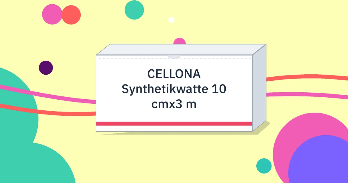 Symbolbild: Packung mit der Aufschrift CELLONA Synthetikwatte 10 cmx3 m (PZN 17831426) – Verfügbarkeit und Bezug in Apotheken in Frankfurt am Main
