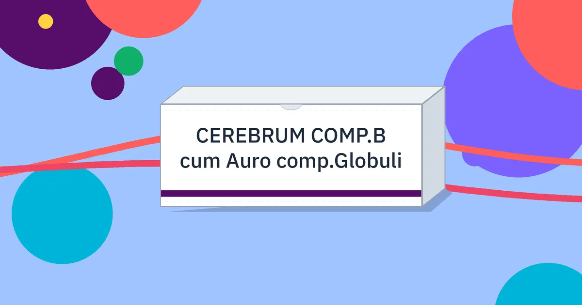 Symbolbild: Packung mit der Aufschrift CEREBRUM COMP.B cum Auro comp.Globuli (PZN 08785006) – Verfügbarkeit und Bezug in Apotheken in Frankfurt am Main