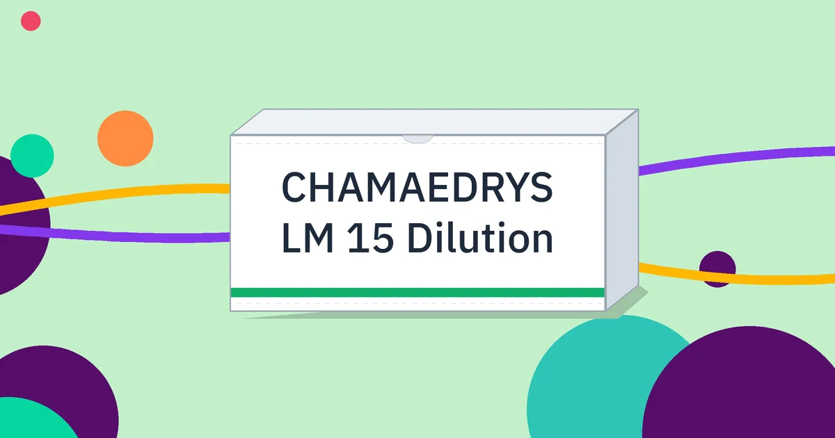 Symbolbild: Packung mit der Aufschrift CHAMAEDRYS LM 15 Dilution (PZN 13438525) – Verfügbarkeit und Bezug in Apotheken in Frankfurt am Main