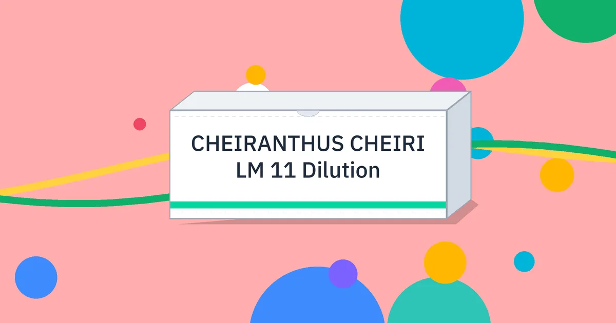 Symbolbild: Packung mit der Aufschrift CHEIRANTHUS CHEIRI LM 11 Dilution (PZN 13439401) – Verfügbarkeit und Bezug in Apotheken in Frankfurt am Main