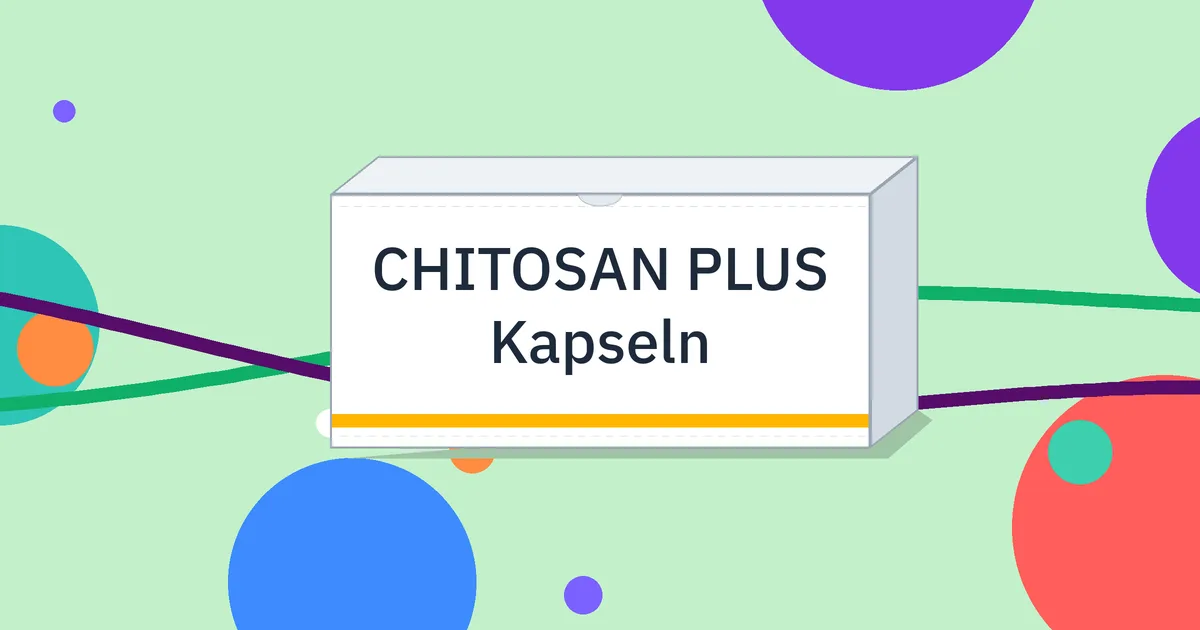 Symbolbild: Packung mit der Aufschrift CHITOSAN PLUS Kapseln (PZN 00332297) – Verfügbarkeit und Bezug in Apotheken in Frankfurt am Main