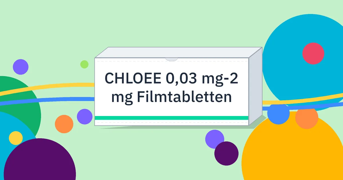 Symbolbild: Packung mit der Aufschrift CHLOEE 0,03 mg-2 mg Filmtabletten (PZN 09063901) – Verfügbarkeit und Bezug in Apotheken in Frankfurt am Main