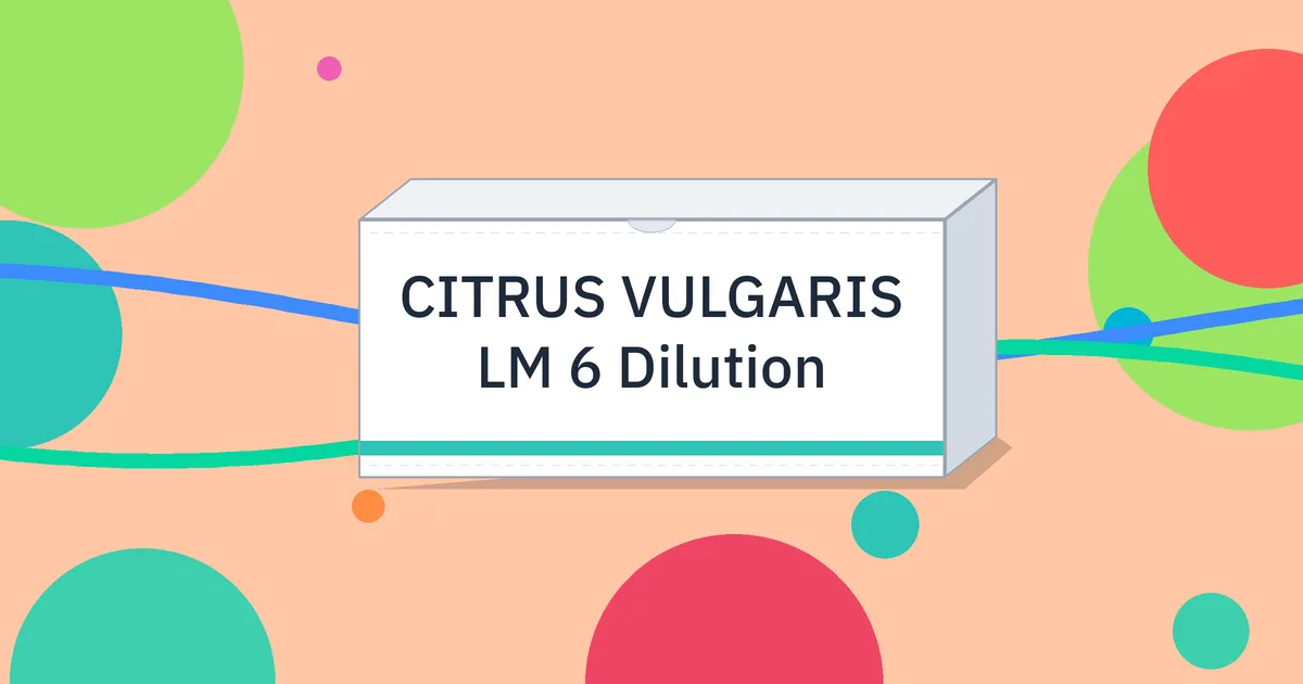Symbolbild: Packung mit der Aufschrift CITRUS VULGARIS LM 6 Dilution (PZN 12821699) – Verfügbarkeit und Bezug in Apotheken in Frankfurt am Main