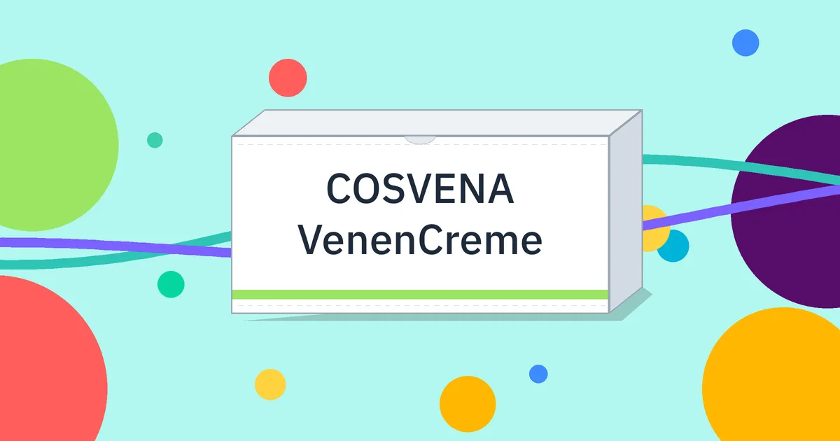 Symbolbild: Packung mit der Aufschrift COSVENA VenenCreme (PZN 18053362) – Verfügbarkeit und Bezug in Apotheken in Frankfurt am Main