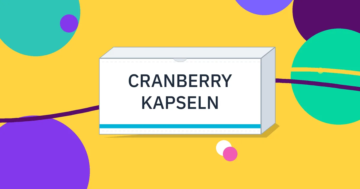 Symbolbild: Packung mit der Aufschrift CRANBERRY KAPSELN (PZN 11516592) – Verfügbarkeit und Bezug in Apotheken in Frankfurt am Main