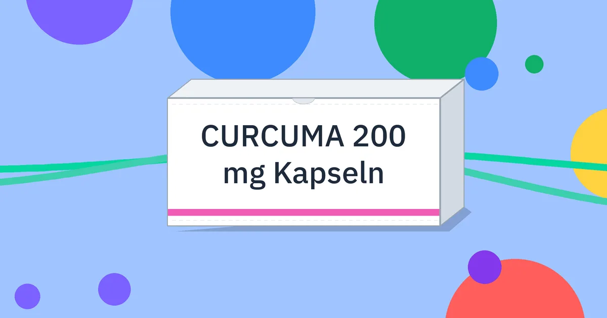Symbolbild: Packung mit der Aufschrift CURCUMA 200 mg Kapseln (PZN 03175088) – Verfügbarkeit und Bezug in Apotheken in Frankfurt am Main
