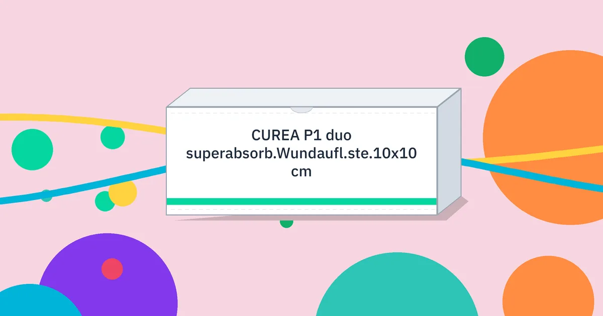 Symbolbild: Packung mit der Aufschrift CUREA P1 duo superabsorb.Wundaufl.ste.10x10 cm (PZN 16005241) – Verfügbarkeit und Bezug in Apotheken in Frankfurt am Main