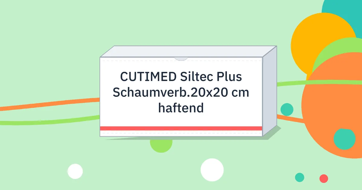 Symbolbild: Packung mit der Aufschrift CUTIMED Siltec Plus Schaumverb.20x20 cm haftend (PZN 16828617) – Verfügbarkeit und Bezug in Apotheken in Frankfurt am Main