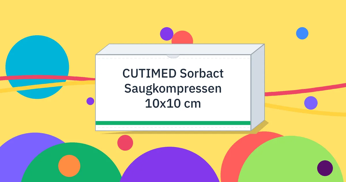 Symbolbild: Packung mit der Aufschrift CUTIMED Sorbact Saugkompressen 10x10 cm (PZN 17200192) – Verfügbarkeit und Bezug in Apotheken in Frankfurt am Main