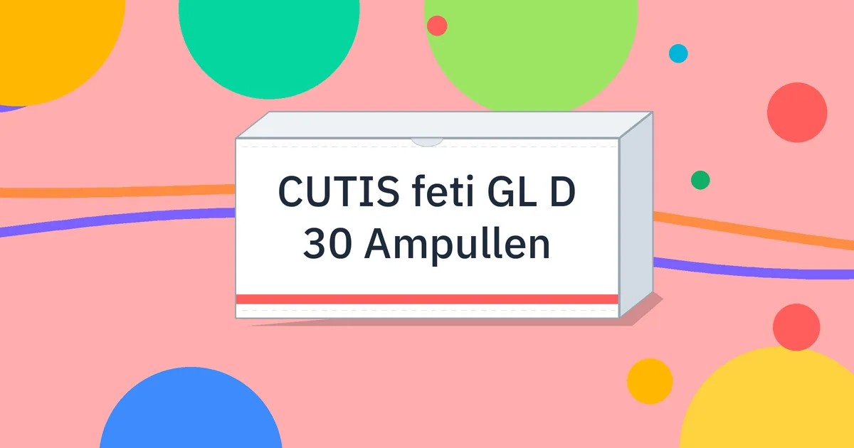 Symbolbild: Packung mit der Aufschrift CUTIS feti GL D 30 Ampullen (PZN 03357731) – Verfügbarkeit und Bezug in Apotheken in Frankfurt am Main