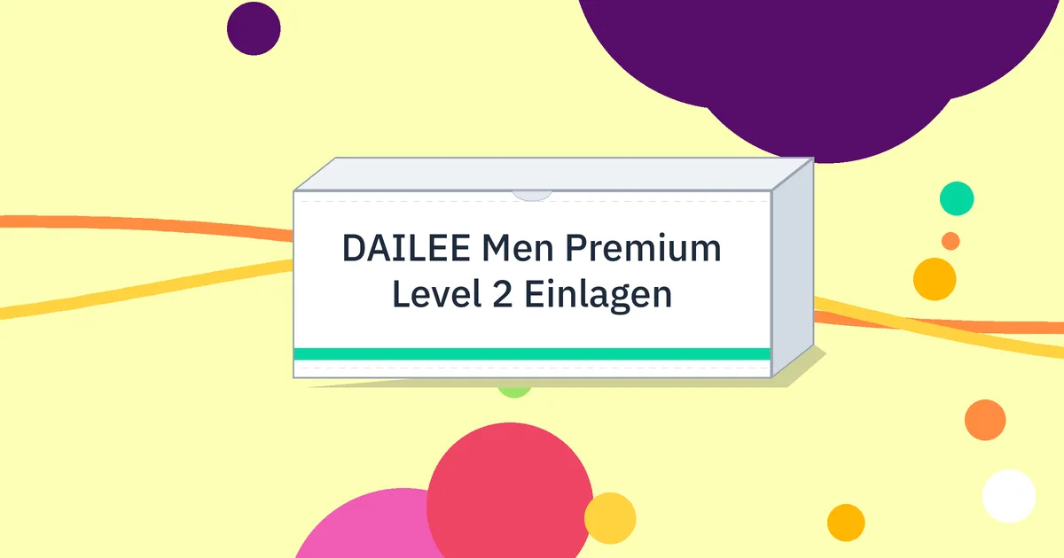 Symbolbild: Packung mit der Aufschrift DAILEE Men Premium Level 2 Einlagen (PZN 13828522) – Verfügbarkeit und Bezug in Apotheken in Frankfurt am Main